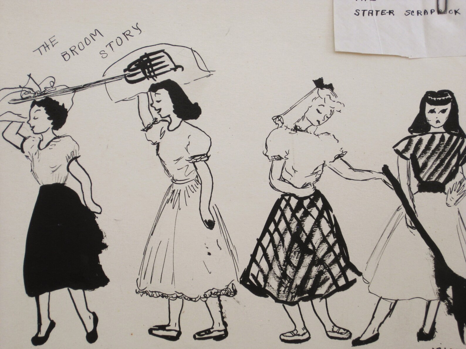 Vintage Female Portrait Ink Drawing Framed Original Fine Art - Etsy