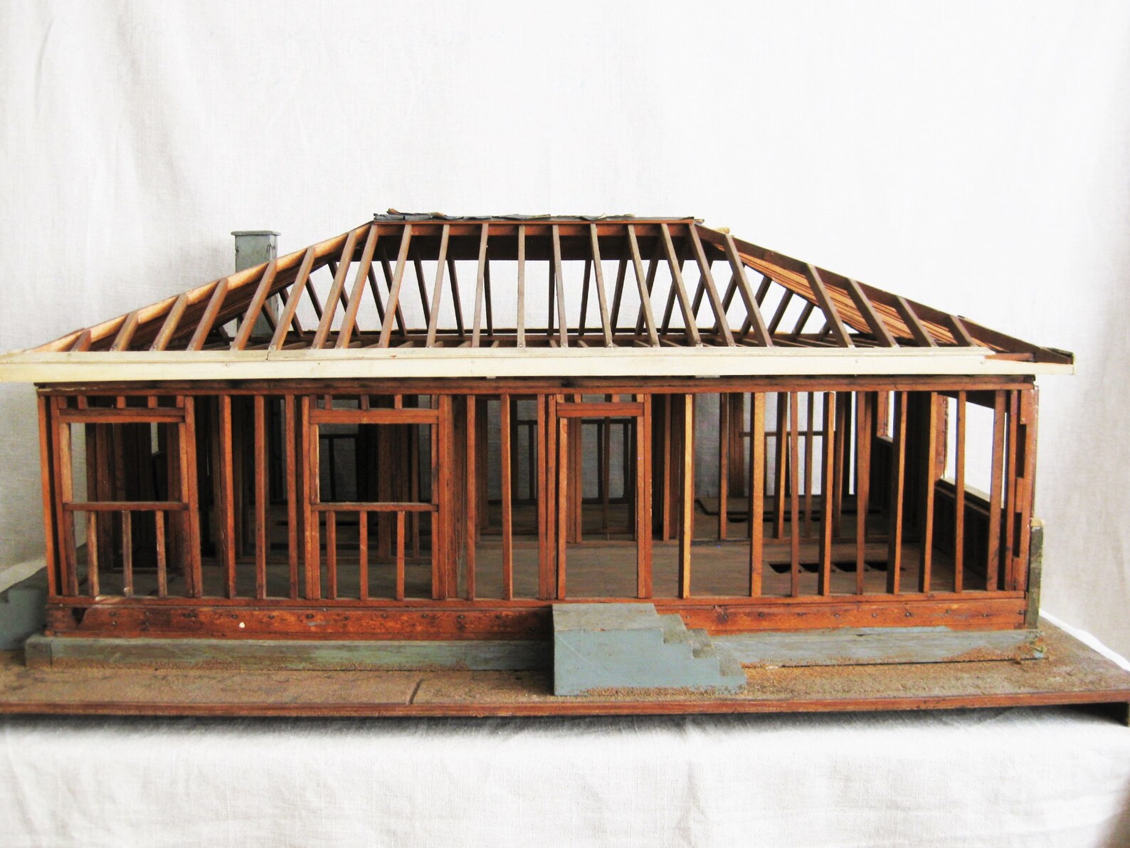 RESERVED Vintage Scale Model House Folk Art House Scale - Etsy