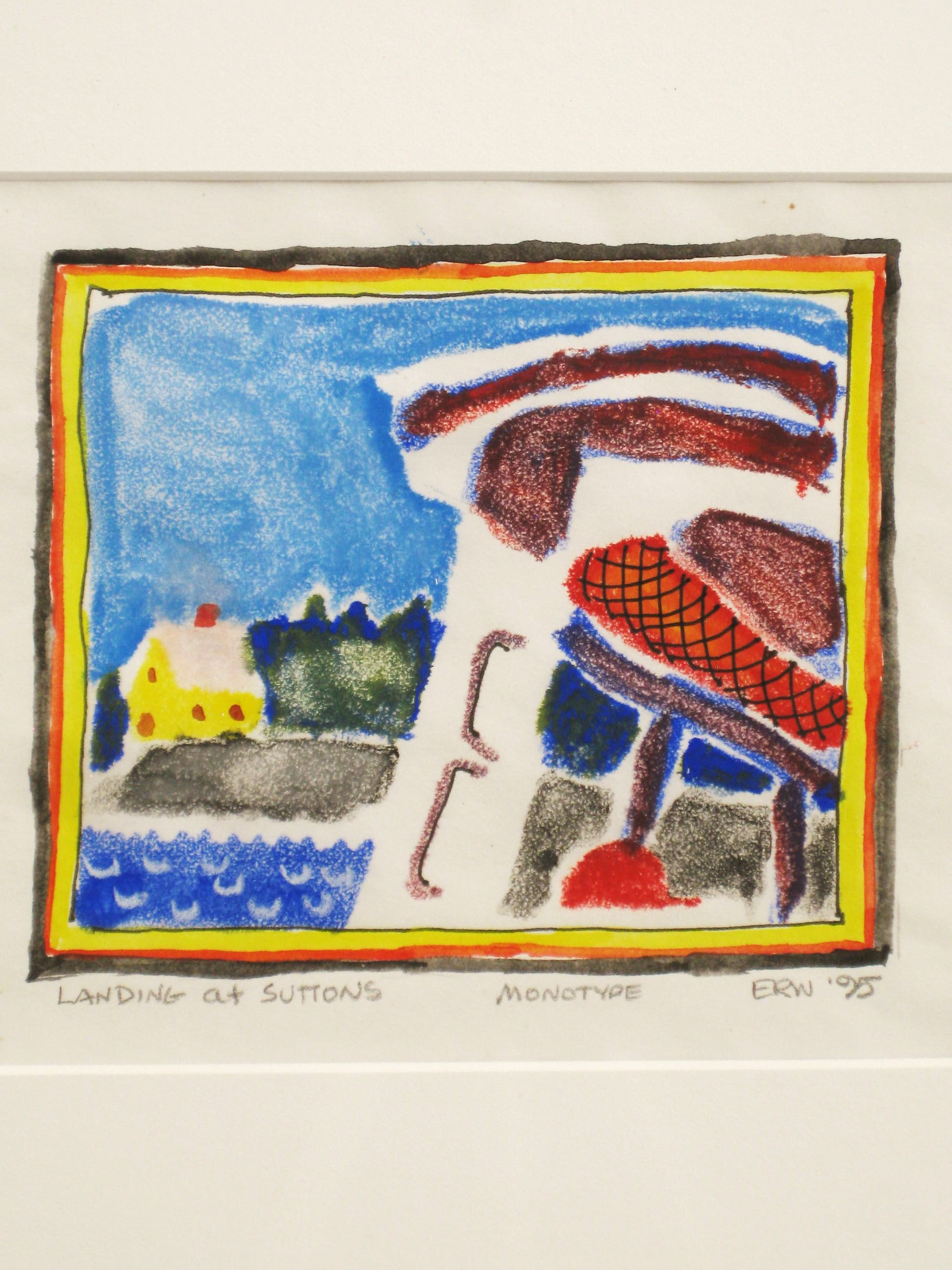 Vintage Monotype Print, Original Fine Art, Edith Wright, Islesford ...