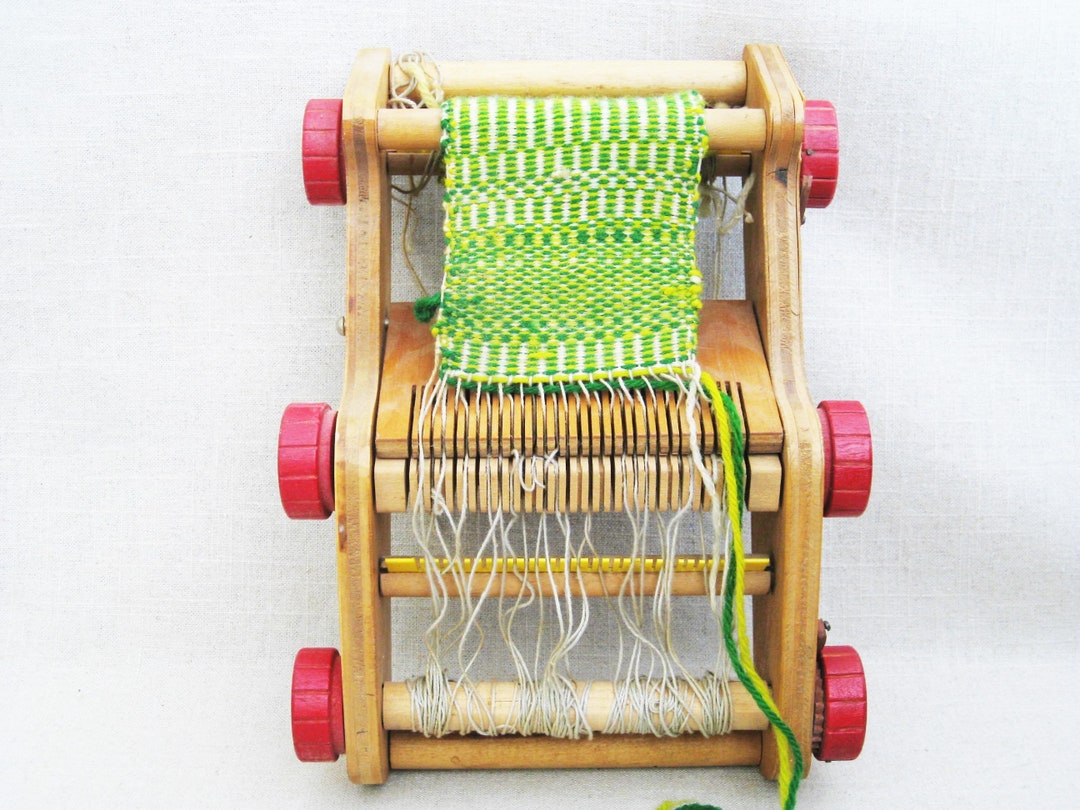 Weaving Loom, Child Table Top Size Wooden Art Tools, Vintage Paul Bon ...