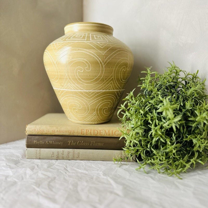 Greek Key Vase - Etsy