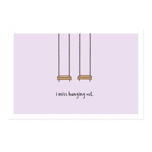 I Miss Hanging Out Social Distancing Lockdown Postcards Set | Etsy