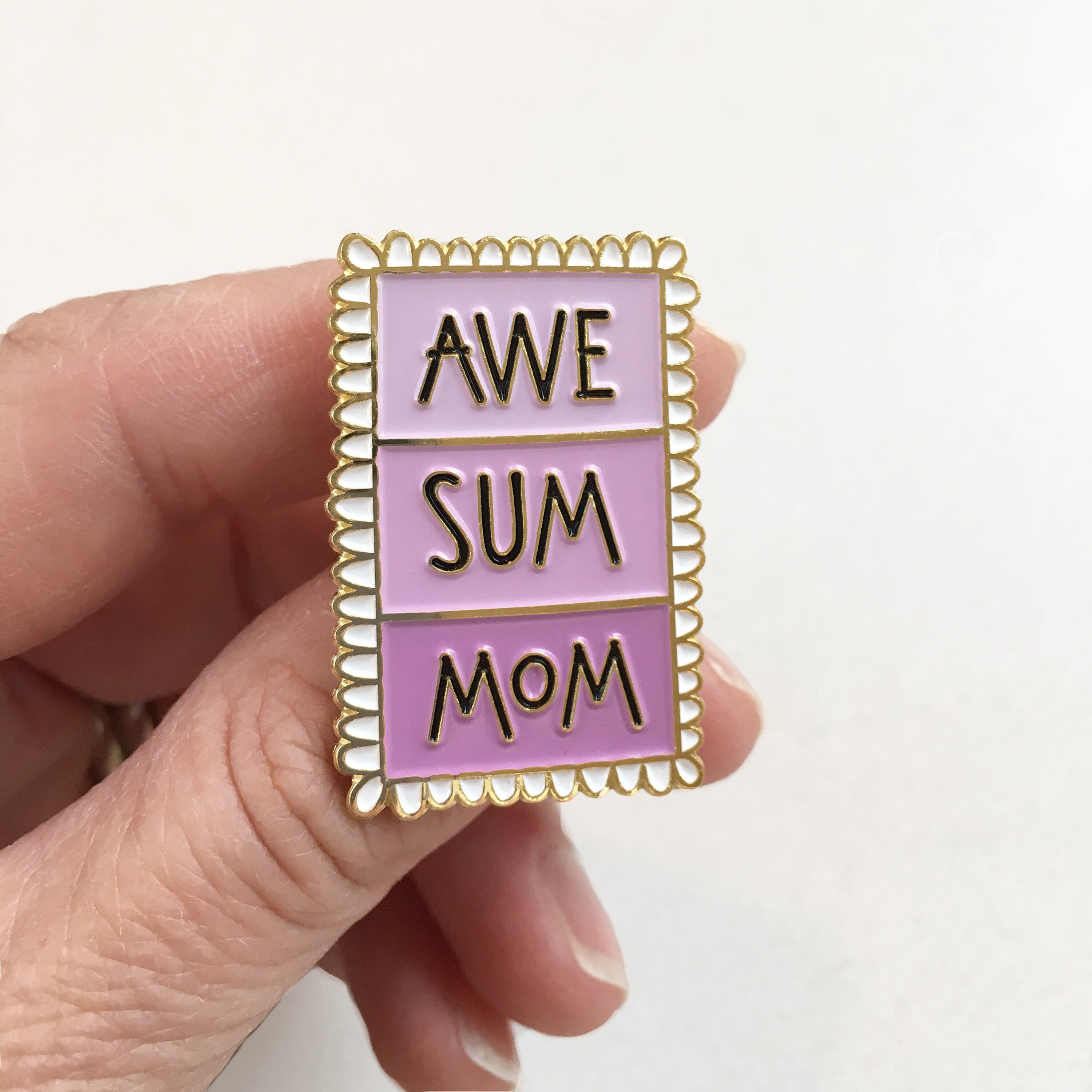 Awesome Mom Enamel Pin Best Mom Pin Mothers Day Pin Etsy