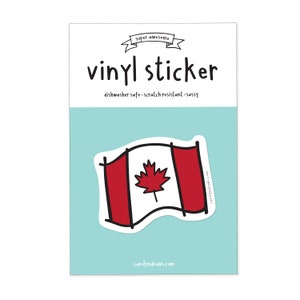 Canada Flag Vinyl Sticker - Laptop Sticker - Decal - Water Bottle ...