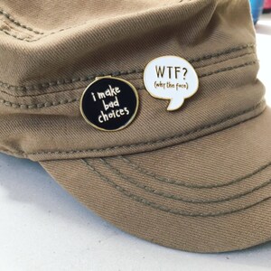 WTF Enamel Pin Grumpy Pin Thinking Out Loud Pin Lapel - Etsy