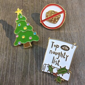 Christmas Tree Enamel Pin - Pine Tree Pin - Holiday Pin - Lapel Pin for ...