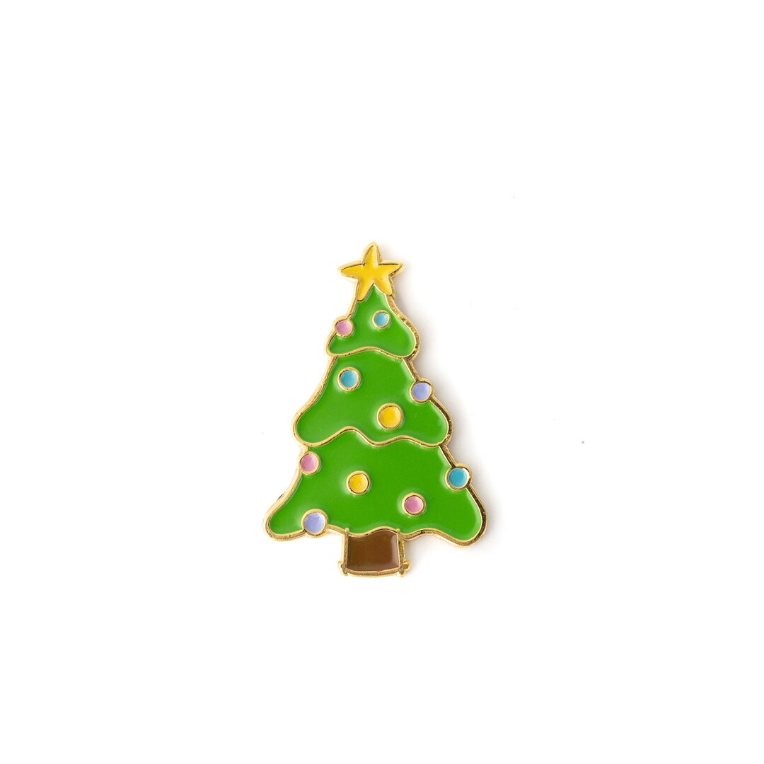 Christmas Tree Enamel Pin Pine Tree Pin Holiday Pin - Etsy