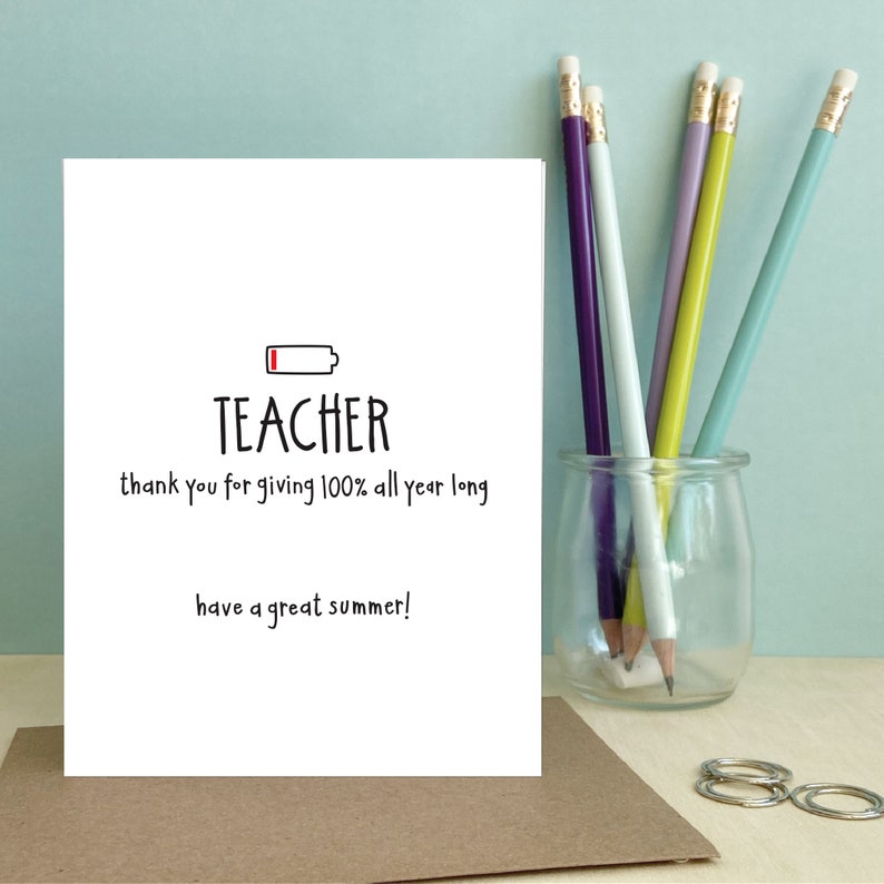 PRINTABLE Teacher Thank You Card DIGITAL DOWNLOAD Card for - Etsy
