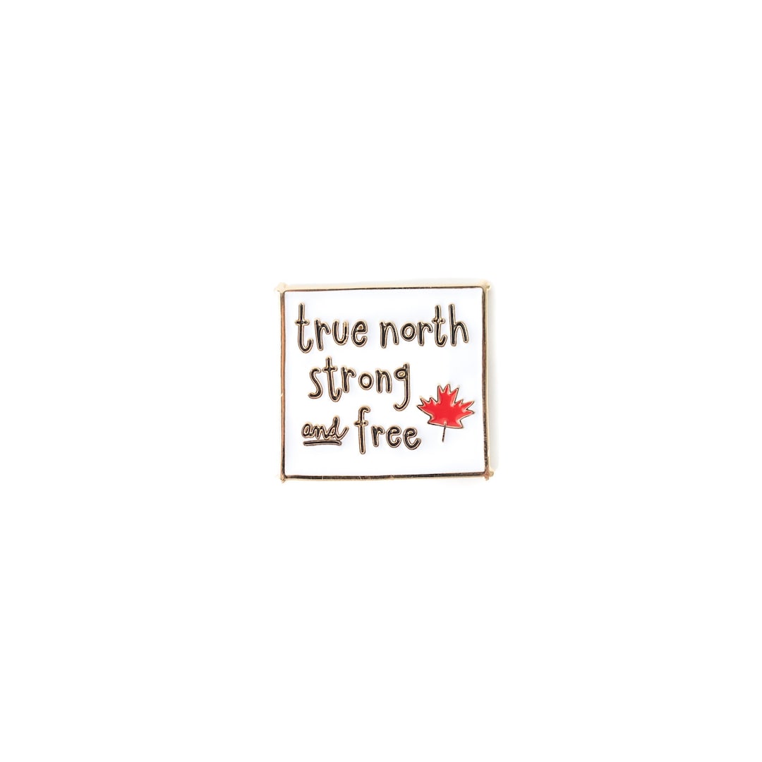 True North Strong & Free Canada Maple Leaf Pin - Etsy