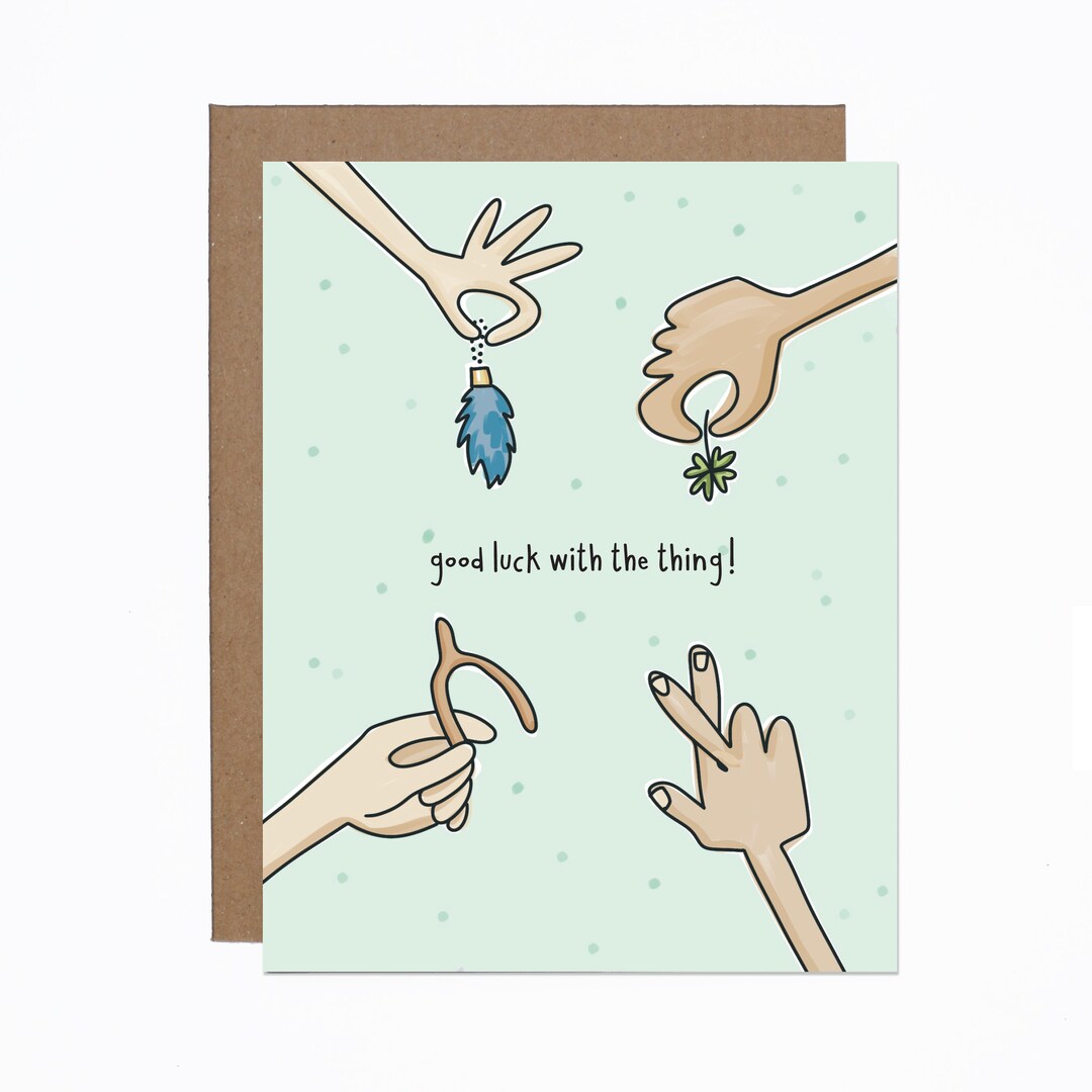 Good Luck Card - Travel Card - Encouragement - Treatment - Wishbone ...