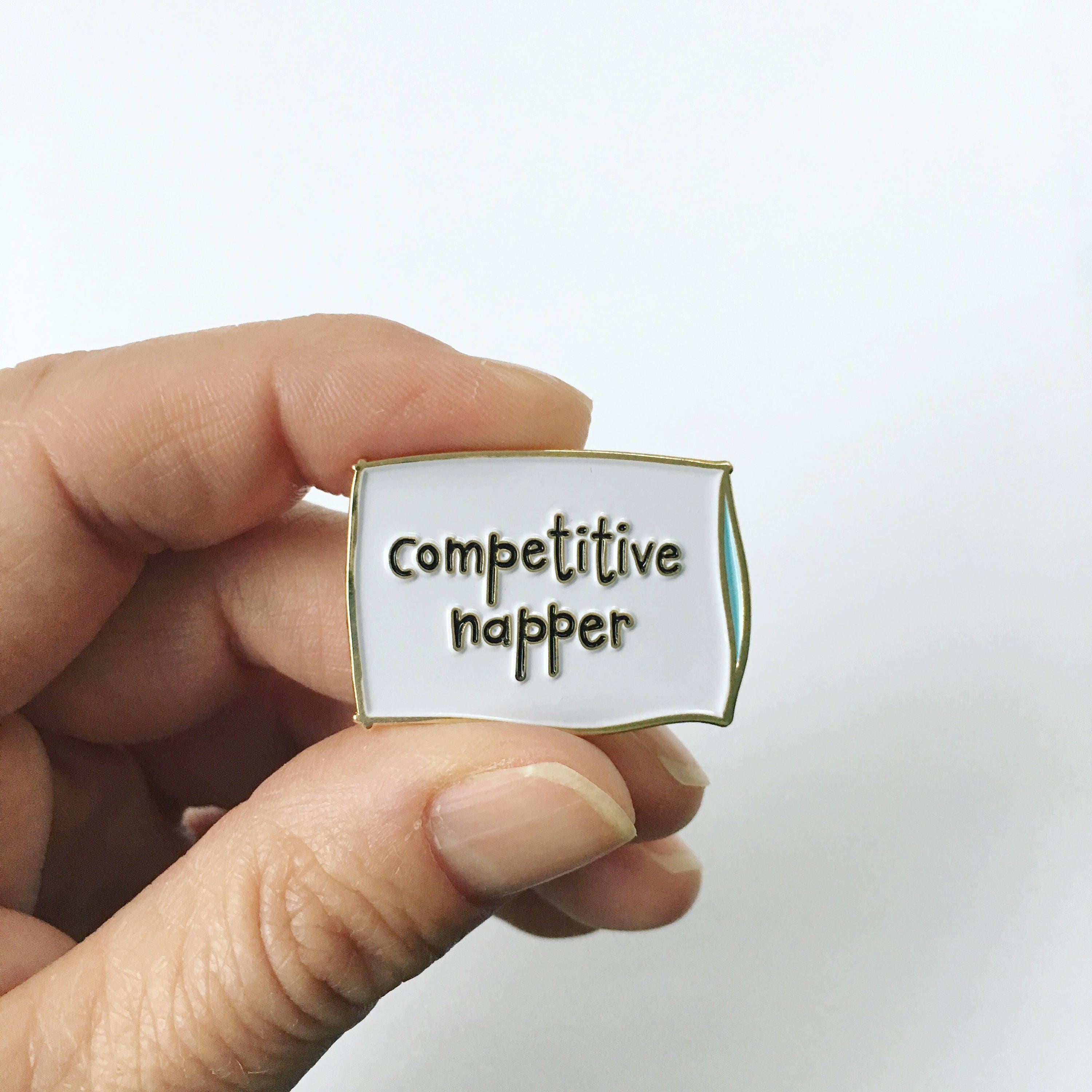 Competitive Napper Enamel Pin Nap Pin Sleep Pillow Dad | Etsy