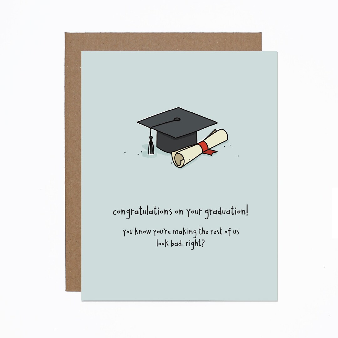 Funny Graduation Card - College Graduation - High School Graduation ...