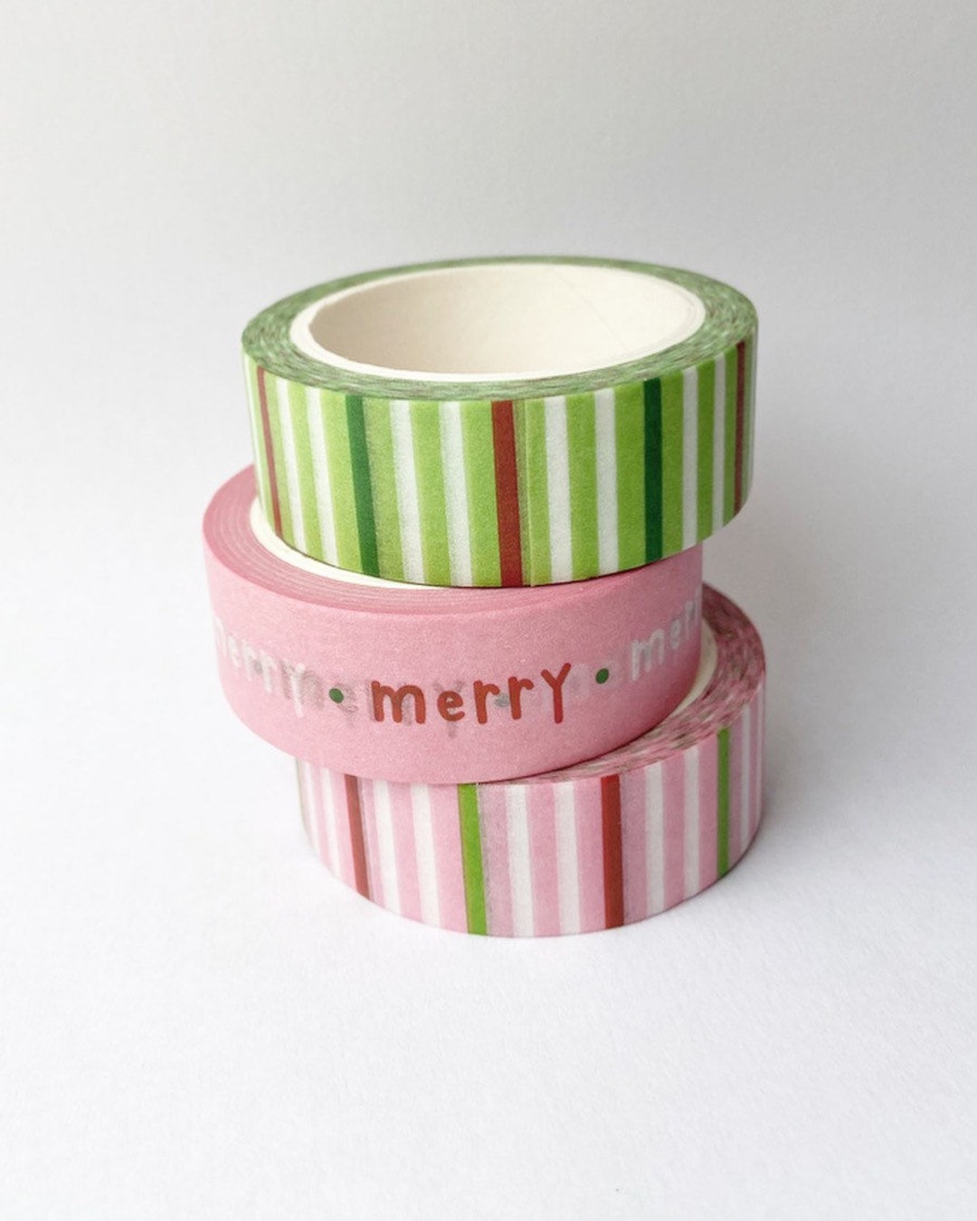 Washi Tape, Hand Lettered Holiday Christmas Merry Decorative Tape ...