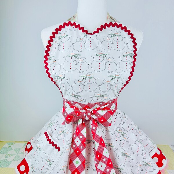 Snowman Apron - Etsy
