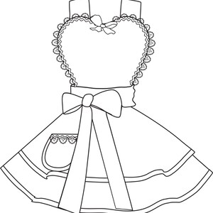 Design Your Own Apron 4 Coloring Pages Digital Instant PDF - Etsy