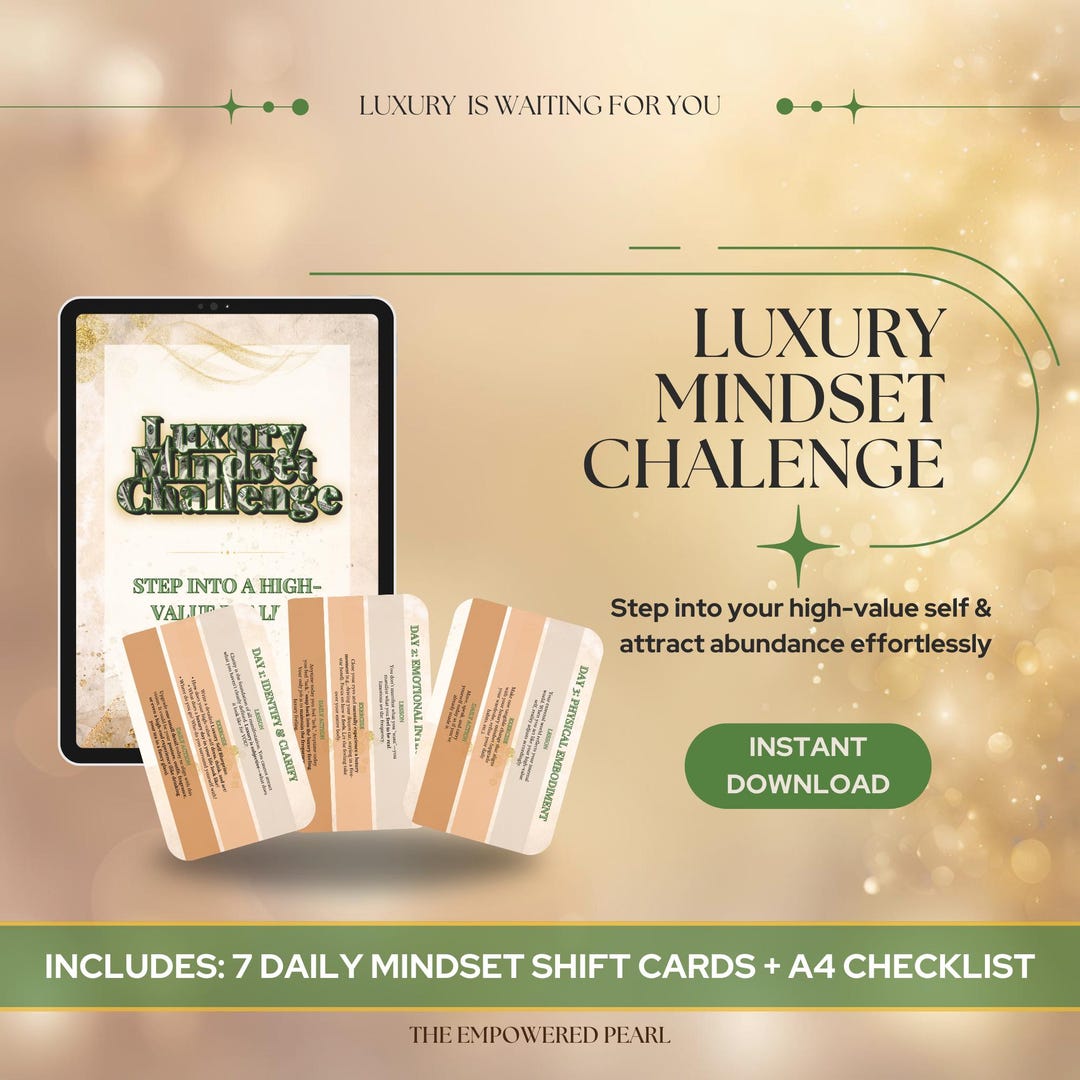 Luxury Mindset Challenge | 7-day Manifestation Guide | High-value Self ...