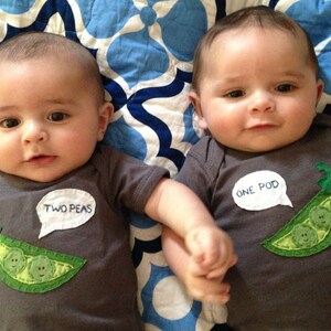 Twin Bodysuits "two Peas in a Pod", Twin Set of Onesies®/bodysuits or ...