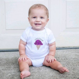 Funny Baby Onesie® Bodysuit "chillin" Ice Cream Cone Cute Baby One ...