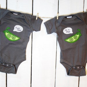 Twin Bodysuits "two Peas in a Pod", Twin Set of Onesies®/bodysuits or ...