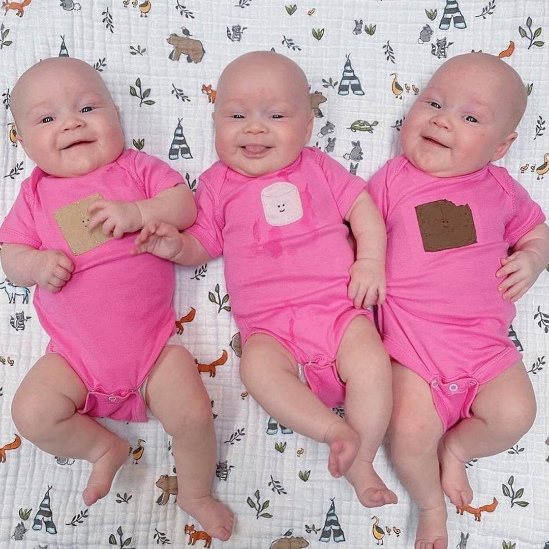S'mores TRIPLET Onesies® Set of 3 Bodysuits/baby One-pieces, Great ...