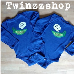 Twin Bodysuits "two Peas in a Pod", Twin Set of Onesies®/bodysuits or ...
