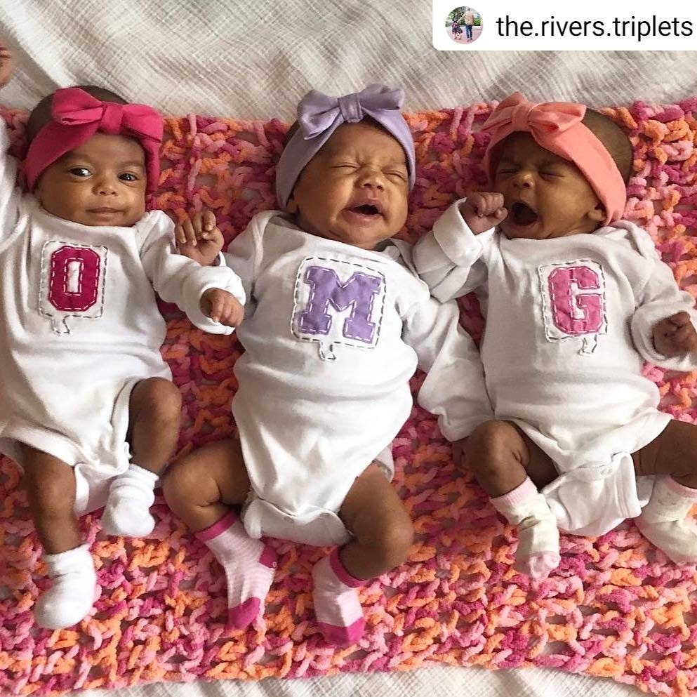 Triplets omg Set of 3 Bodysuits for Triplets - Etsy