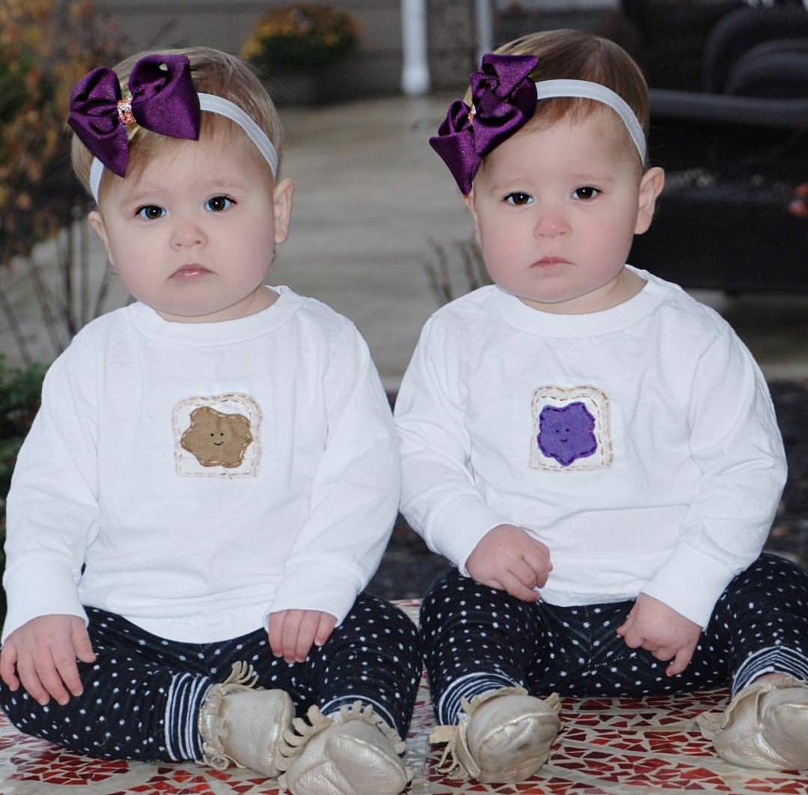 Peanut Butter and Jelly TWIN Set of Bodysuits, Great Shower Gift for ...