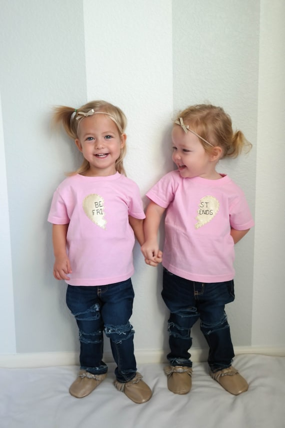 Twin set of baby Onesies® Best Friends BFF baby | Etsy
