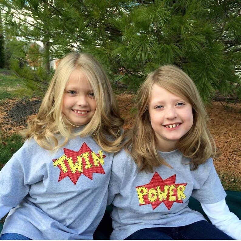 Celebrate Twins With twin Power Comic Style - Etsy