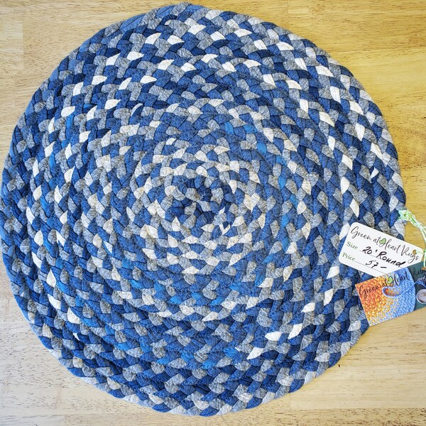 Denim Braided Rug - Etsy