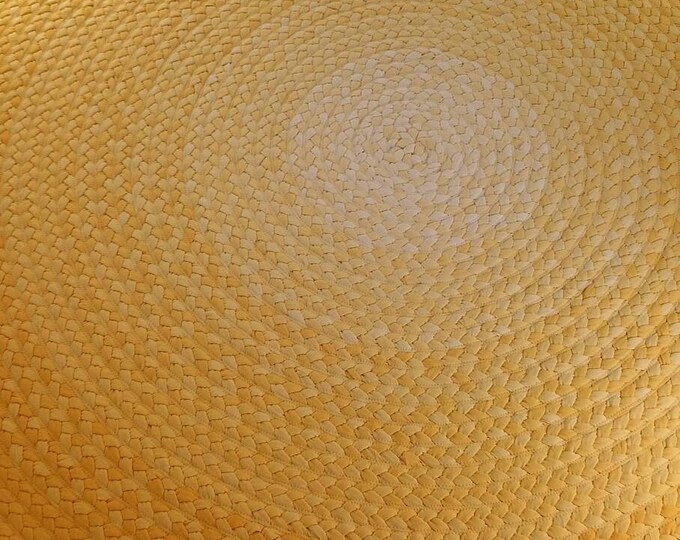 Cotton Braided Area Rug in Bright Yellow Ombre – Round or Oval – 10 ...