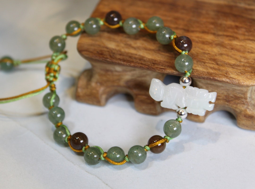 2024 Dragon Year, Jade Dragon Bracelet, Genuine Burma Jade Handknotted ...
