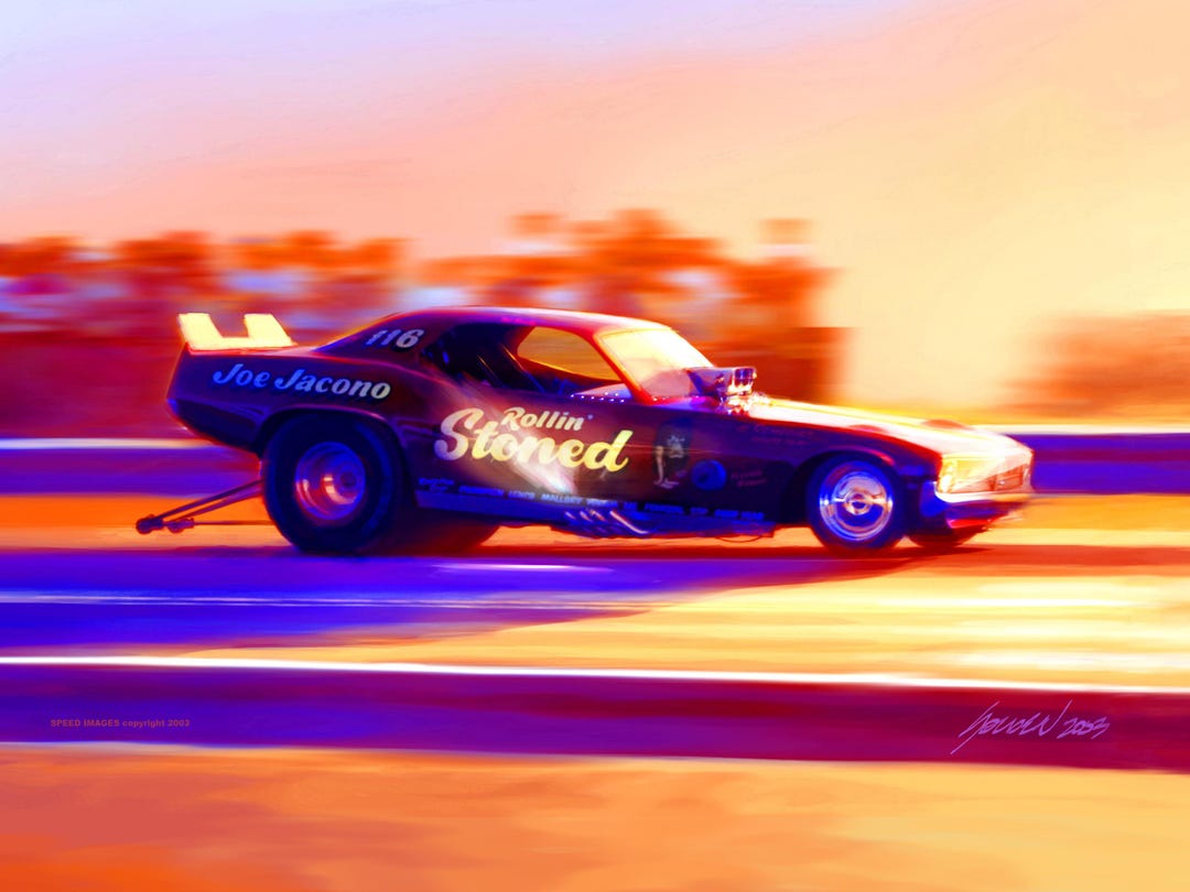 NHRA “rollin’ Stoned” Funny Car Poster - Etsy