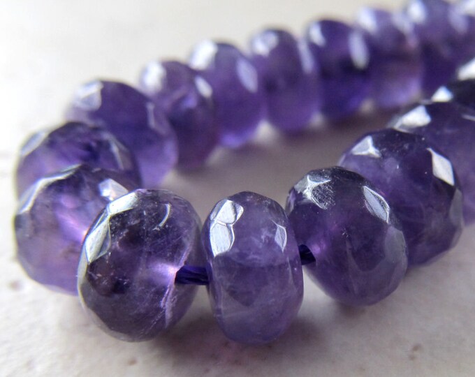 8 X 4mm Royal Purple Amethyst Faceted Grade A Faceted Rondelle - Etsy