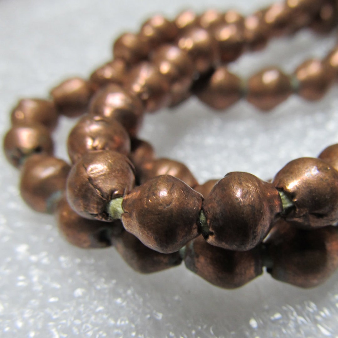 Copper Beads 8 X 6mm Golden Solid Raw Copper Bi Cone Beads - 25 Pieces ...