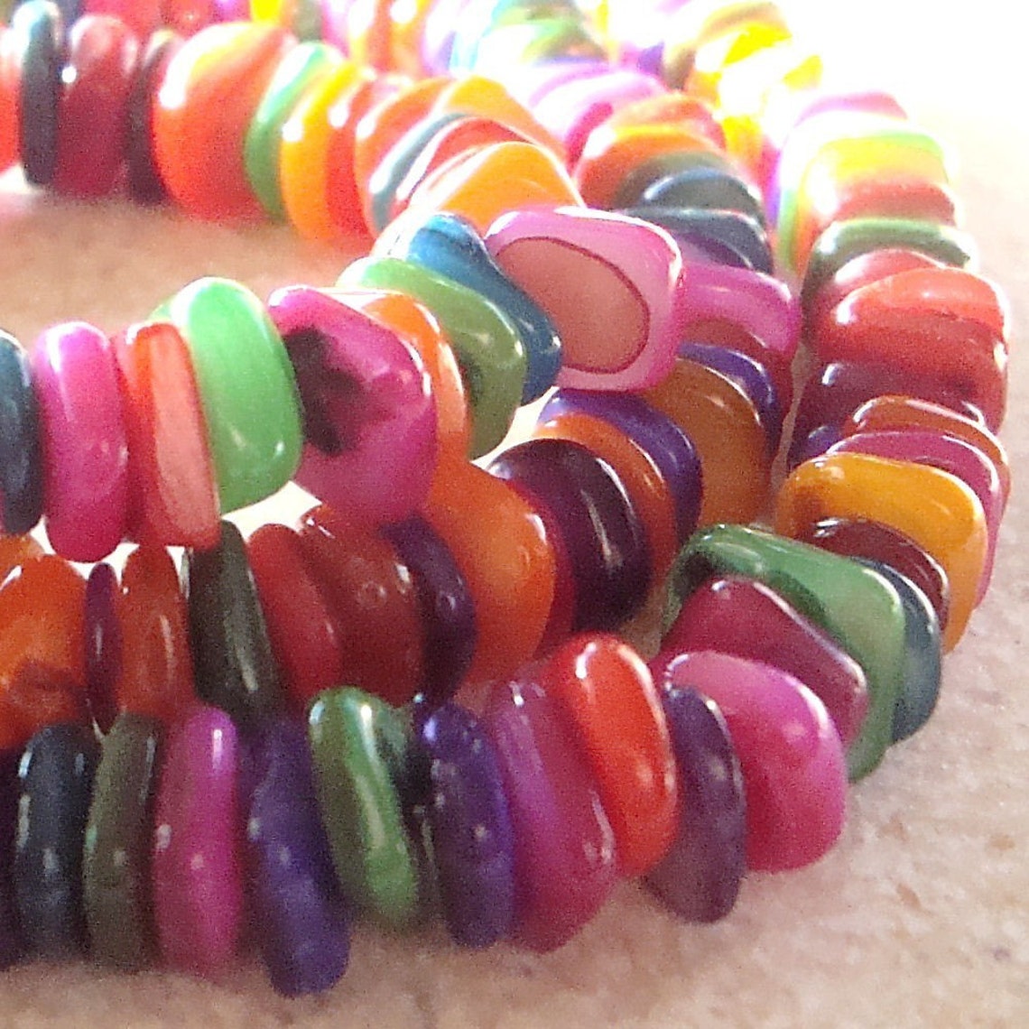 Shell Pearl Beads 10 X 3mm Lustrous Smooth Multi Mix Rondelle - Etsy