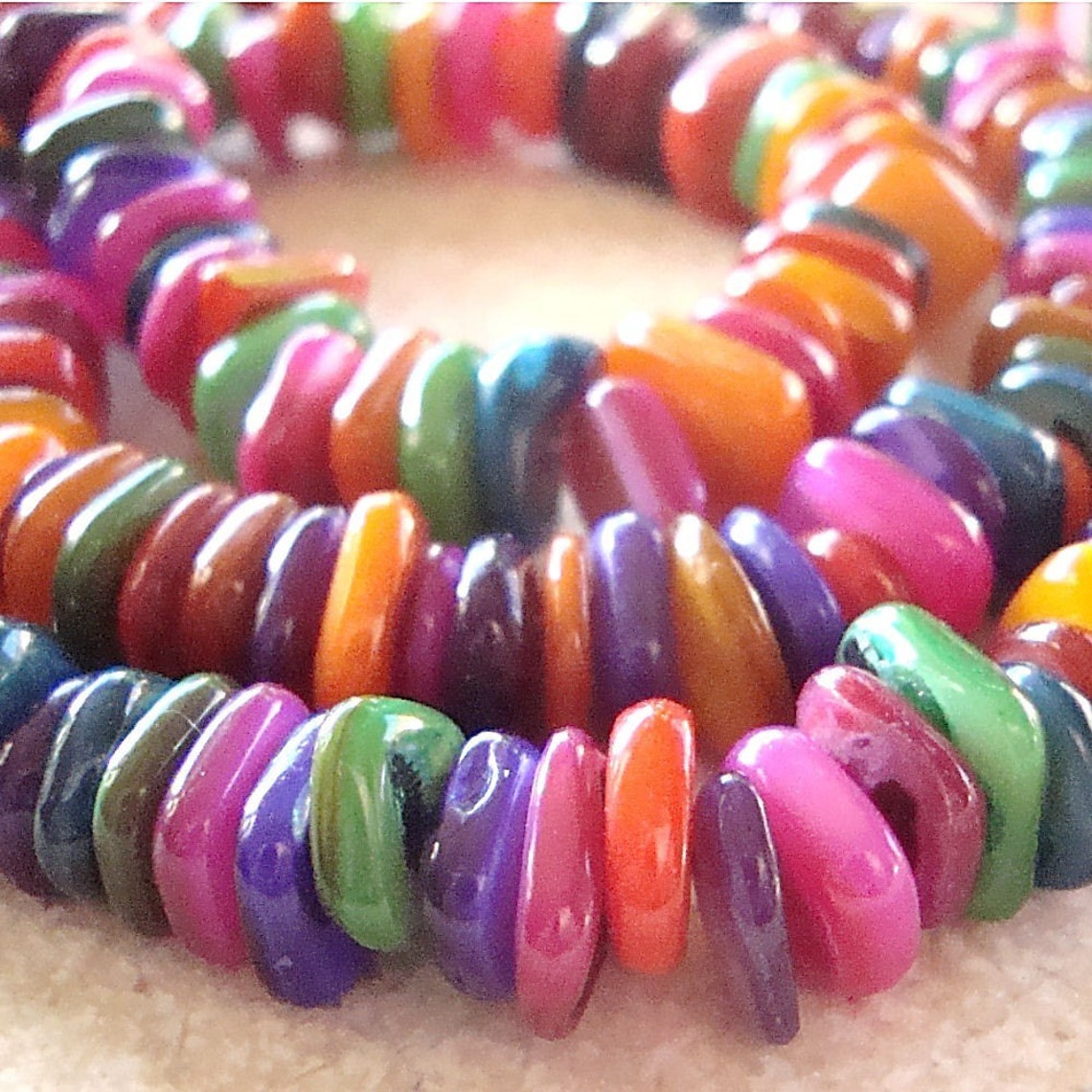 Shell Pearl Beads 10 X 3mm Lustrous Smooth Multi Mix Rondelle - Etsy
