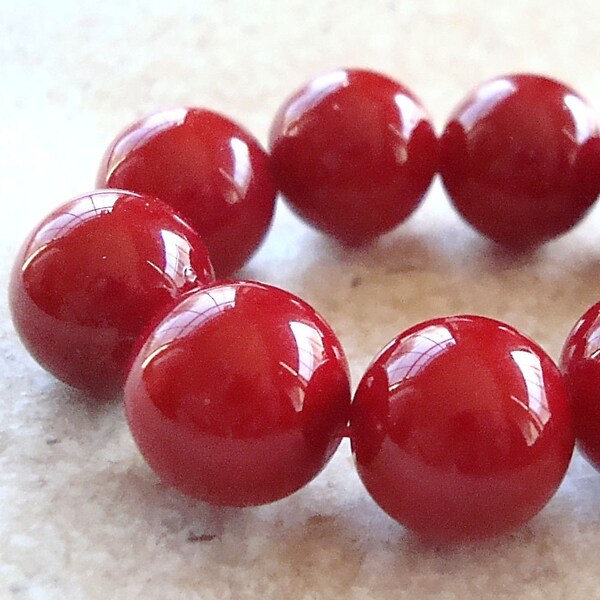 Crimson Red Pearls - Etsy
