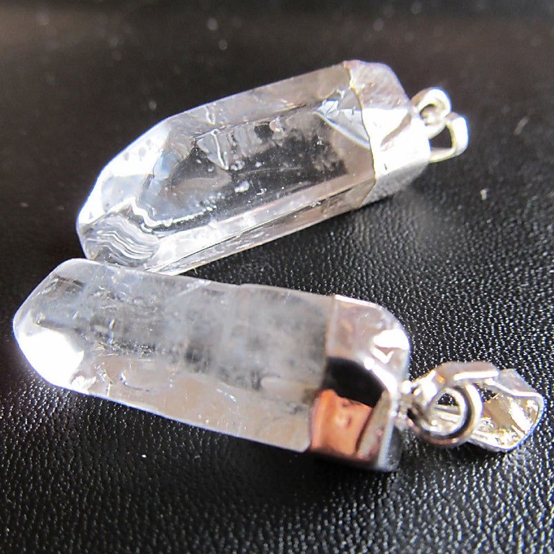 Raw Quartz Crystal Pendant 30mm Clear Rock Quartz Pendant - Etsy