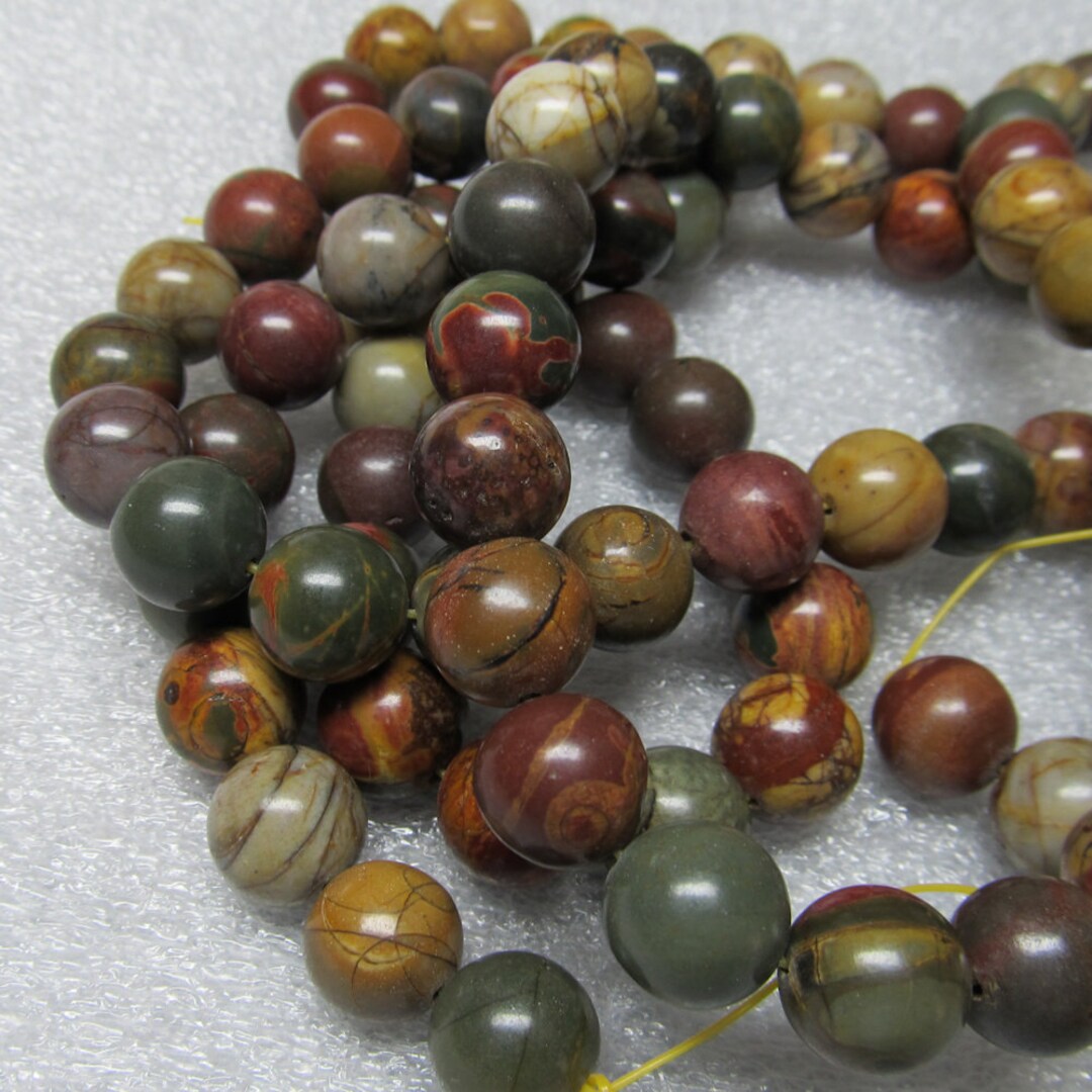 Jasper Beads 12mm Smooth Round Natural Picasso Jasper - Etsy