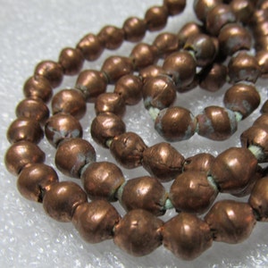 Copper Beads 8 X 6mm Golden Solid Raw Copper Bi Cone Beads - 25 Pieces ...