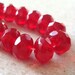 Czech Glass Beads 9 X 5mm Ruby Red Faceted Rondelles 10 - Etsy