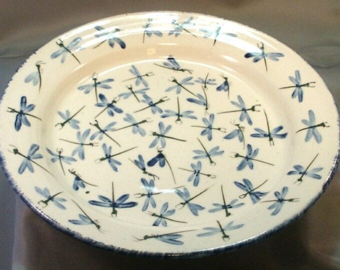 Stoneware Pottery Dragonfly Plate 12DFP6 - Etsy