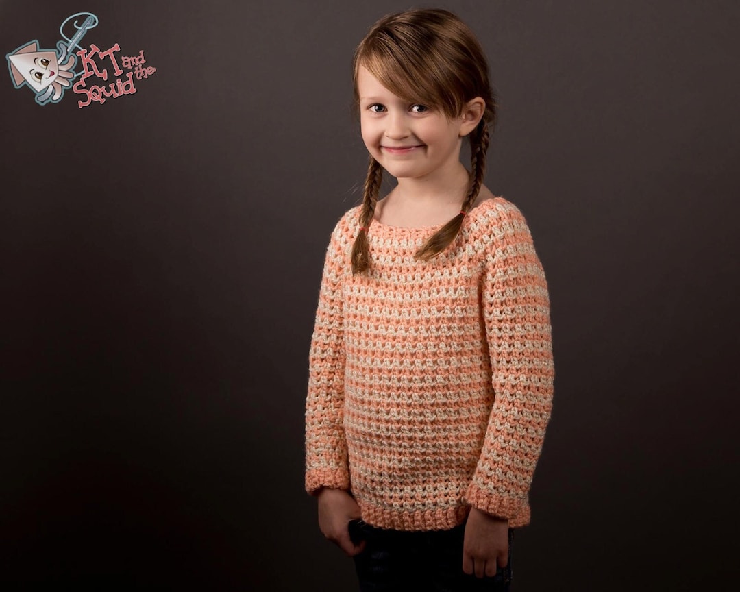 Crochet Sweater Pattern Girls Crochet Top Pattern Girls - Etsy