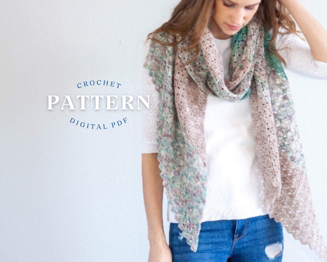 Squid Dance Crochet Wrap Pattern: Modern Bias Scarf (PDF Pattern) - Etsy