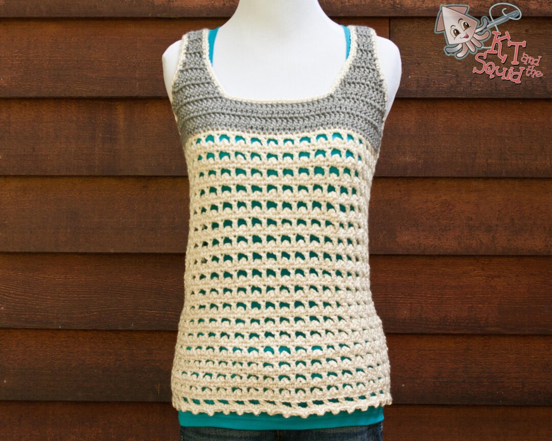 Crochet Pattern Fashionable Tank Digital Download Pdf Summer Crochet ...