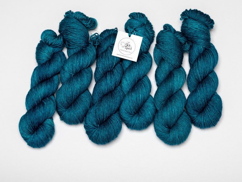 Hand Dyed Blue Tide Yarn: Superwash Merino Wool, Various Weights - Etsy