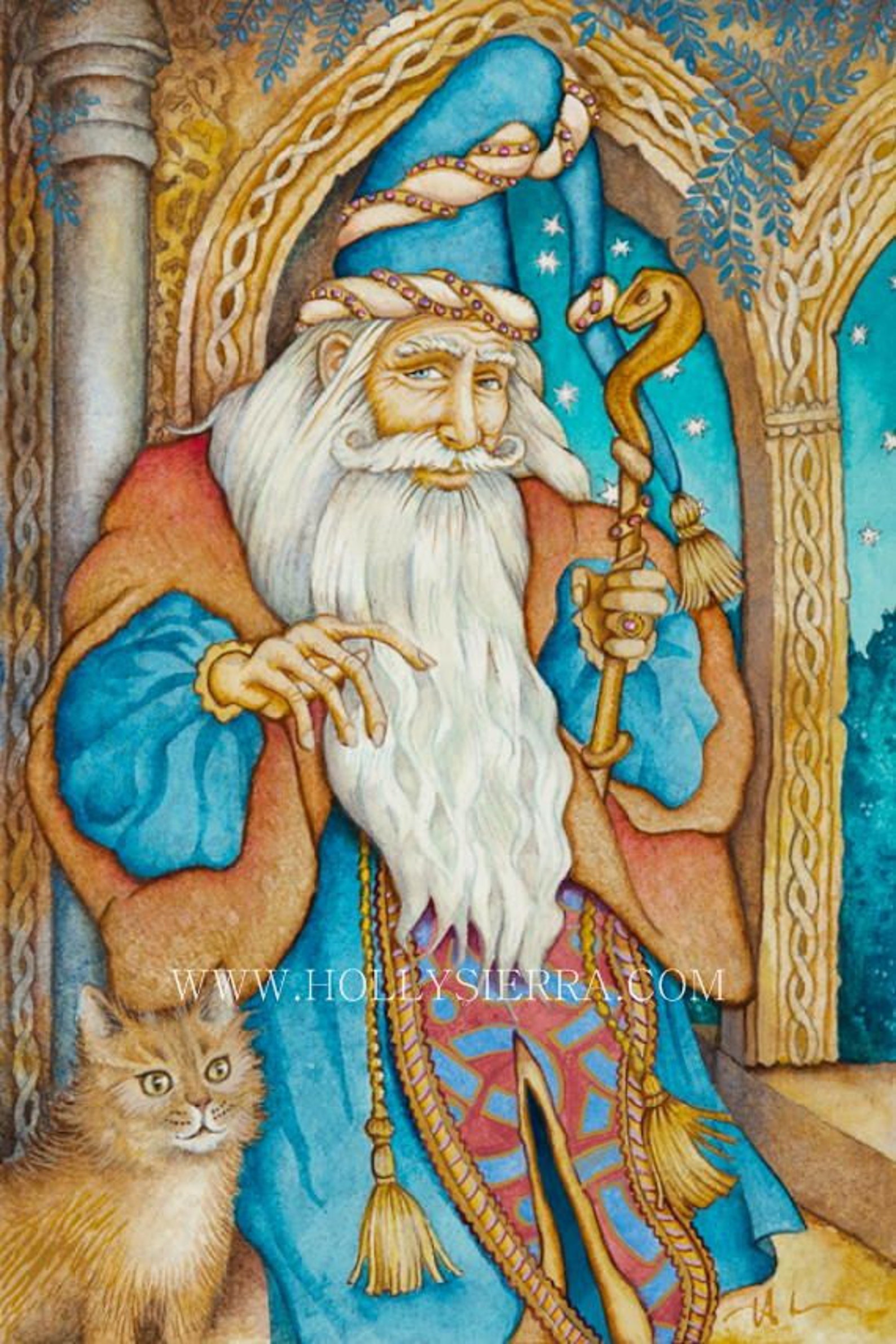 Merlin el mago místico mágico | Etsy