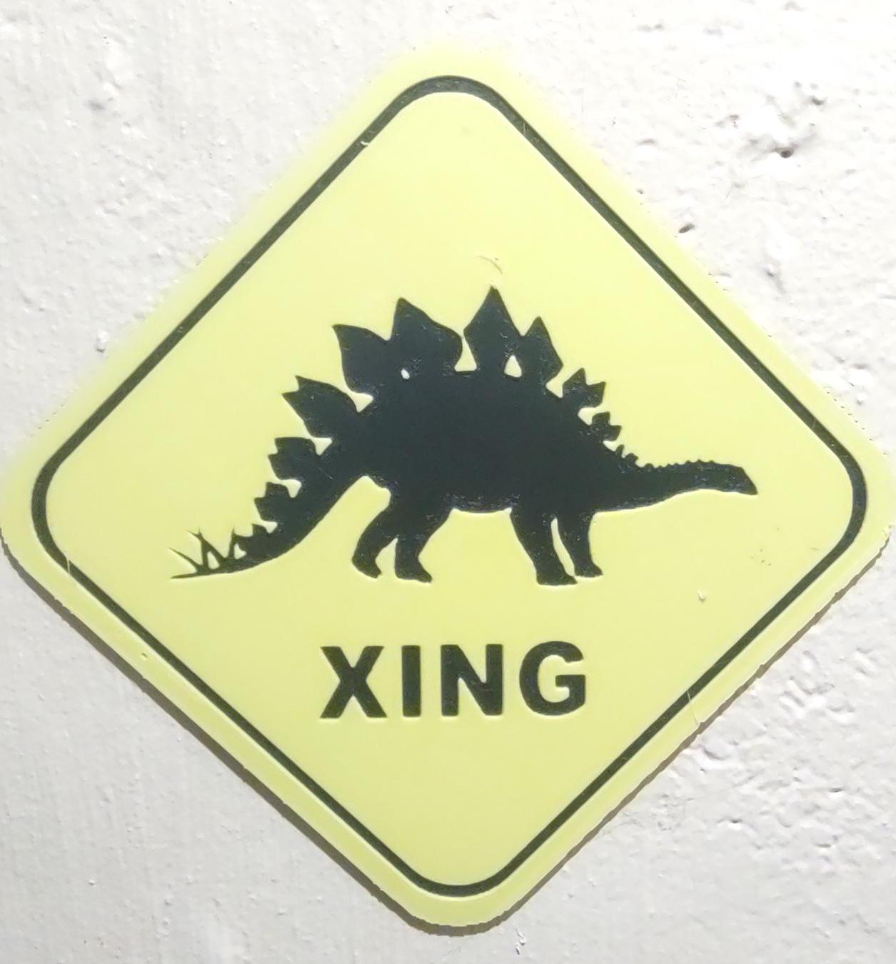 Dinosaur Caution Sign(s) - 3D Printed Hueforge - Etsy