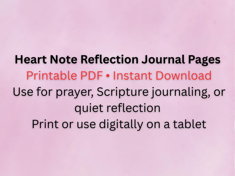 Printable Christian Journal Page for Prayer, Scripture Study, and Quiet ...